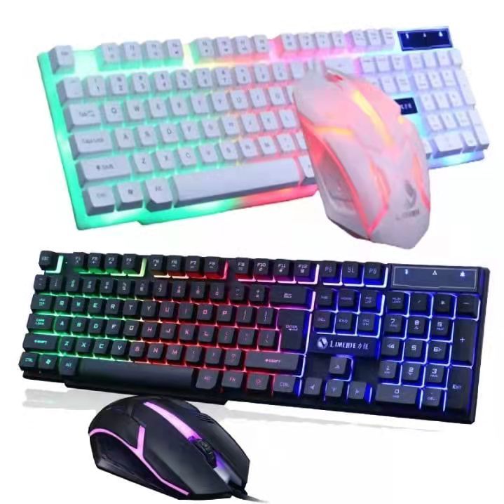 GTX300 Colorful LED Illuminated Backlight Ergonomic Gaming Keyboard USB ...