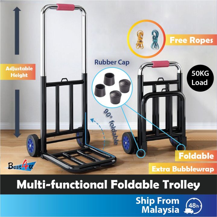 BEST4U 50kg Multifunctional Foldable Trolley/Extendable Hand Truck ...