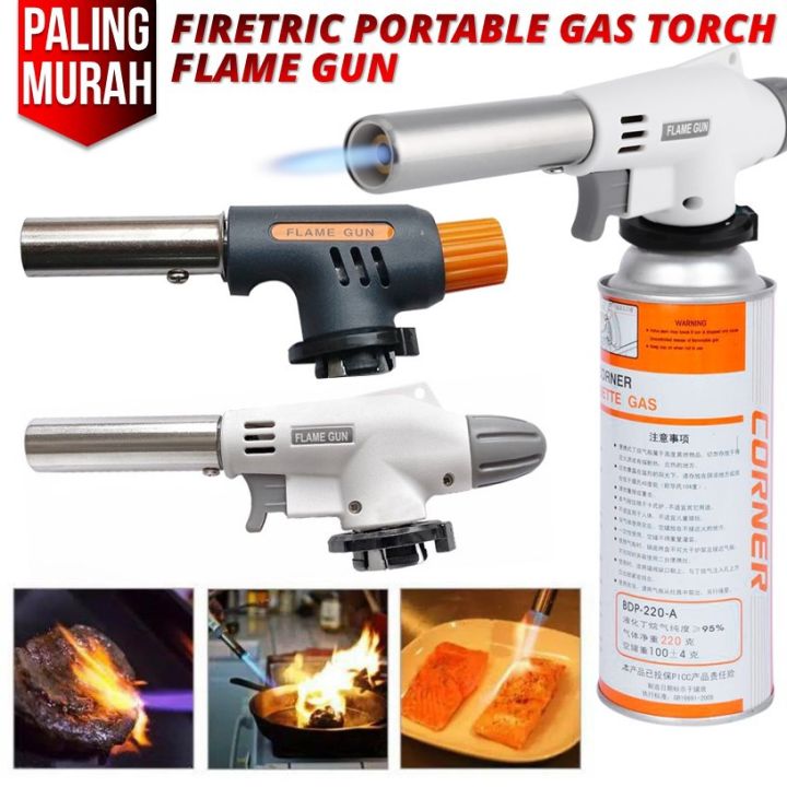 PORTABLE GAS TORCH FLAME GUN PAKET GAS PORTABLE BLOW TORCH FLAME GUN | Lazada Indonesia