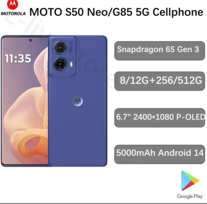 Global ROM Motorola S50 Neo/MOTO G85 5G Phone 6.7'' Snapdragon 6s Gen 3 Dual SIM 50.0MP | Lazada PH
