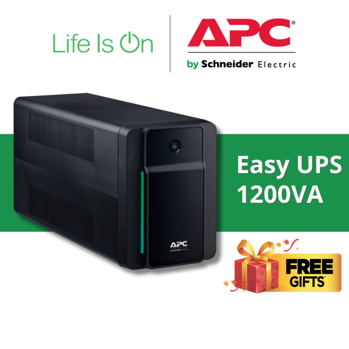 APC BVX1200LI-MS Easy UPS BVX 1200VA, 230V, AVR, Universal Sockets ...