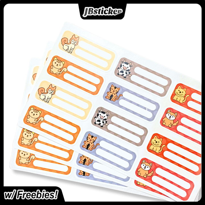 Animals Notebook Sticker Label v2 1 sheet, 12pcs | Lazada PH