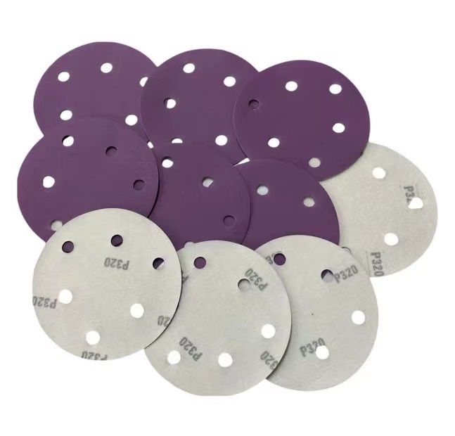 Sandpaper Disc 125mm 6 Holes Velcro Backing Dry Sanding Paper Disc 5 ...