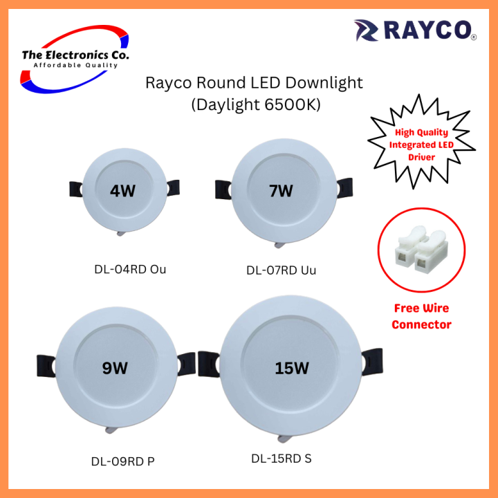 Rayco Round LED Downlight (Daylight 6500K) | Lazada Singapore