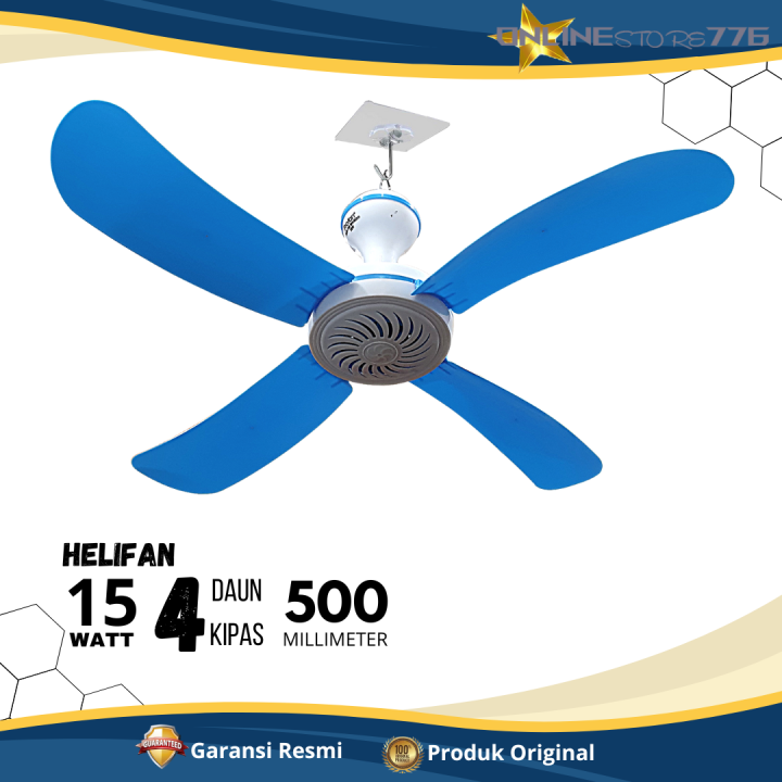KIPAS ANGIN HELIFAN 15WATT / 20WATT / 30WATT 4 BALING / KIPAS GANTUNG ...