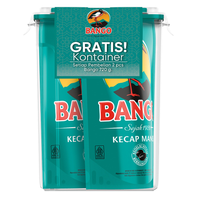 BANGO Kecap Manis Special Pack 2 x 720 ml + gratis kontainer | Lazada ...