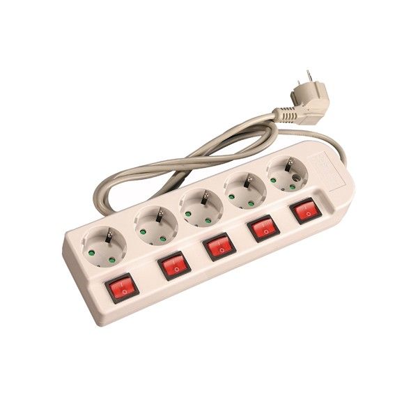 UTICON Kabel Extension ABU 5 Lubang SAKLAR TERSENDIRI /Colokan Kontak ...