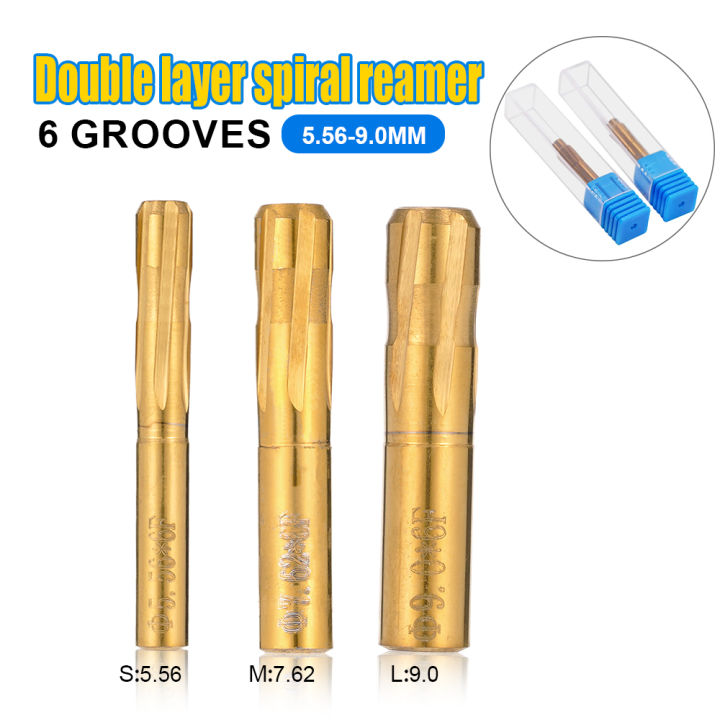 6 Flutes Grooves Spiral Reamer Rifling Buttons 5.81-9.35mm Push Double ...