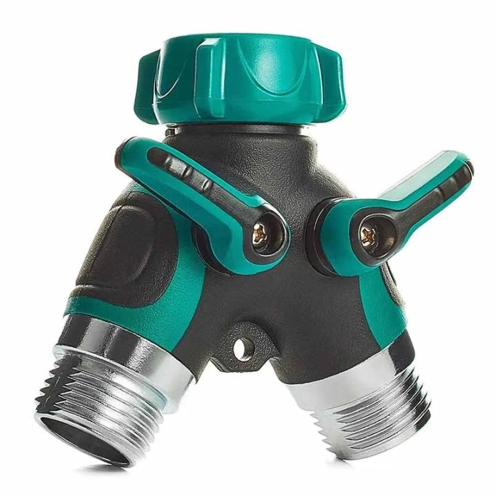Garden Watering Two Way Hose Splitters Connector 3/4 Inch Garden Tap ...