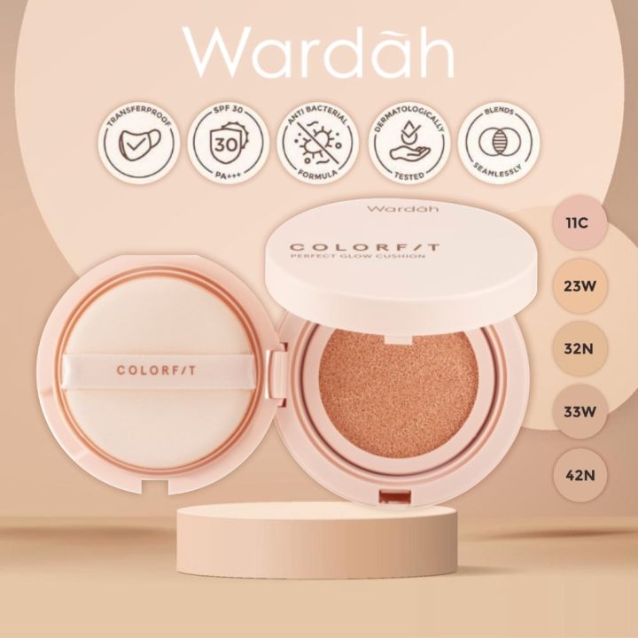 [ORIGINAL 100%] WARDAH Colorfit Perfect Glow Cushion Spf 33 PA++ ...