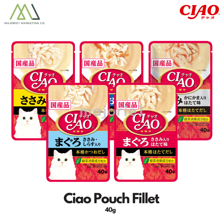 Ciao Pouch Fillet Cat Food 40g Tuna & Chicken Fillet | Lazada PH