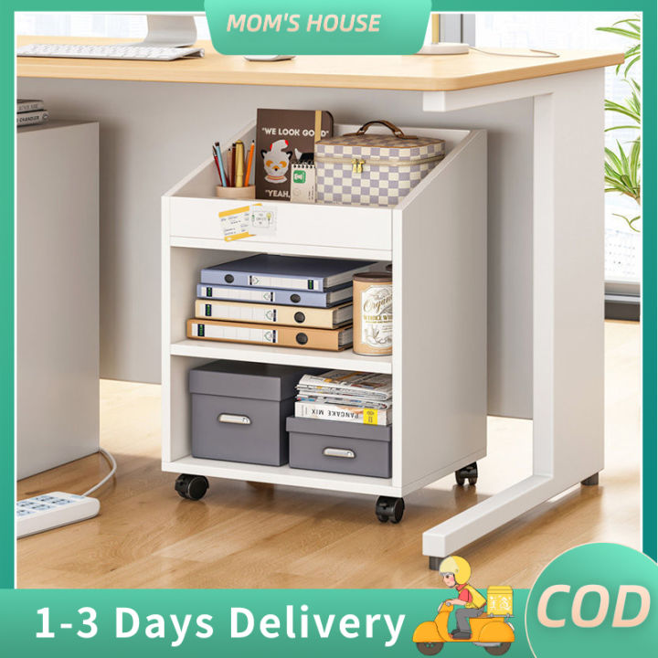 3 layer Office Under Desk File Storage Cabinet Wooden Stationery ...
