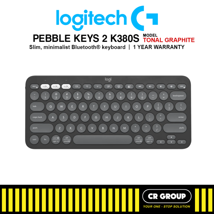 Logitech Pebble Keys 2 K380S Sleek and Minimalist Bluetooth Keyboard ...
