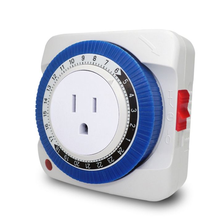 Timer Switch Socket Automatically Turn on Off Electrical 24 Hours Plug-in Timing Socket Time ...