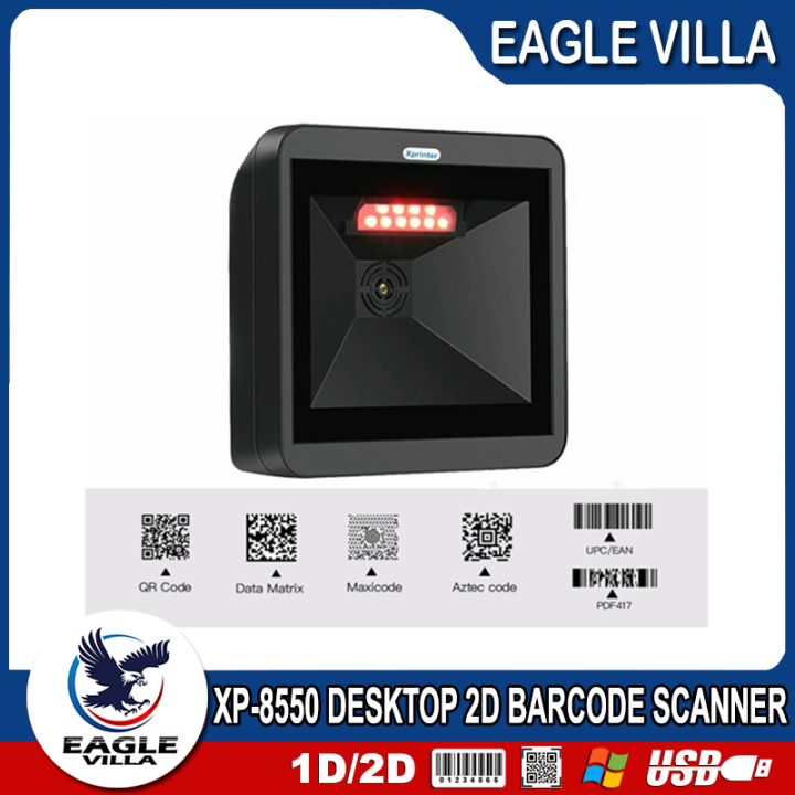 EAGLE VILLA Xprinter XP- 8550 Desktop 2d Barcode Scanner ideal for supermarkets, grocery stores ...