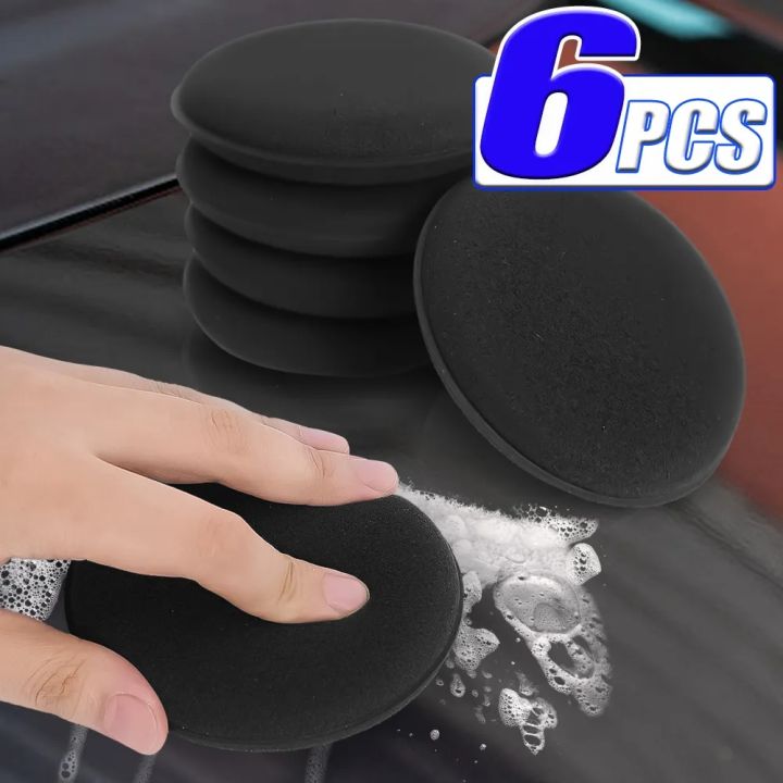 Round Car Waxing Polish Wax Foam Sponge High Density Applicator Pads ...