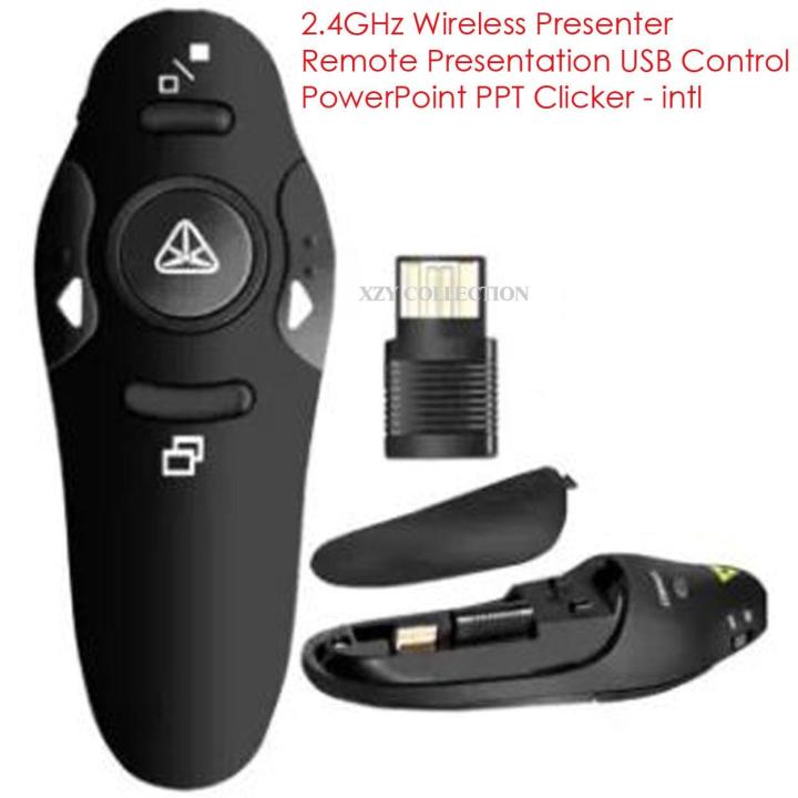 Wireless Presenter Remote RF 2.4GHz Wireless Presenter Remote Clicker Presentation USB Control ...