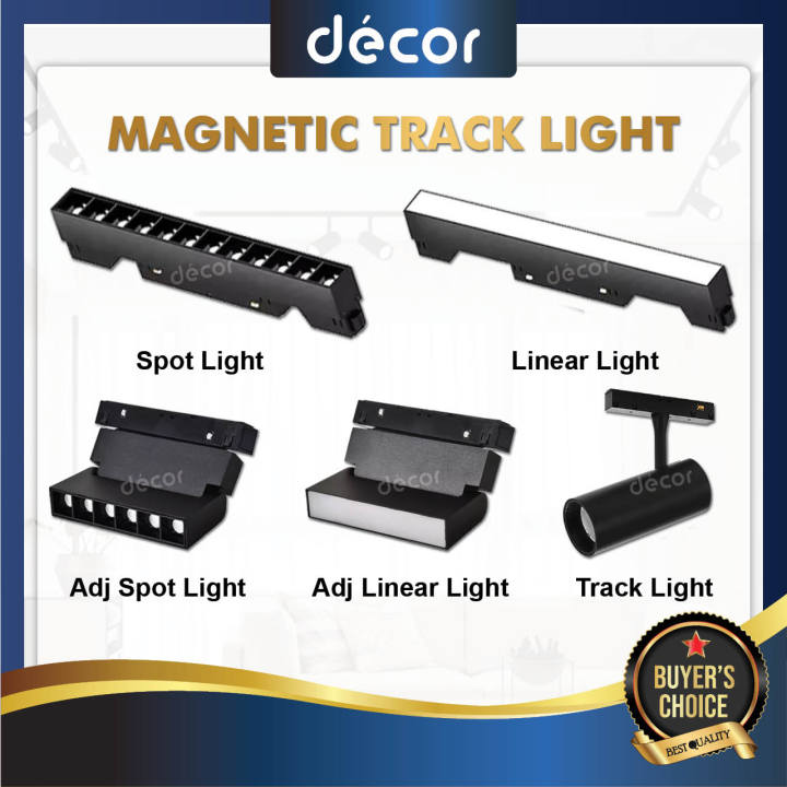 LED Magnetic Track Light LED Linear Light Ceiling Lighting Adjustable ...