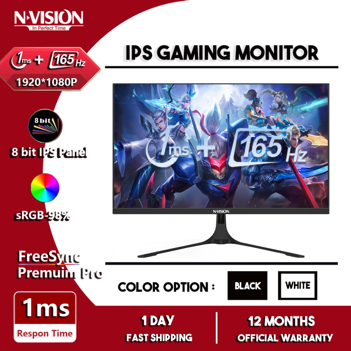 Nvision 24''/25'' Gaming Ips Monitor 165Hz 1Ms Frameless Flat FHD ...