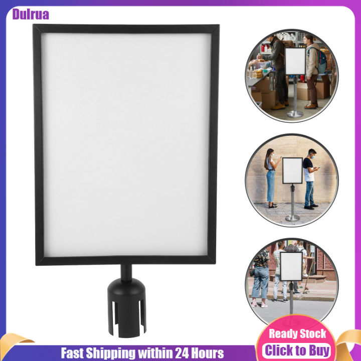 Dulrua Queue Sign Stanchion Retractable Document Poster Frames Market ...