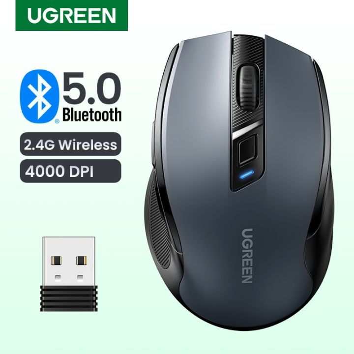 UGREEN Wireless Mouse Bluetooth 5.0 2.4G Dual Mode Mice Ergonomic 4000 ...