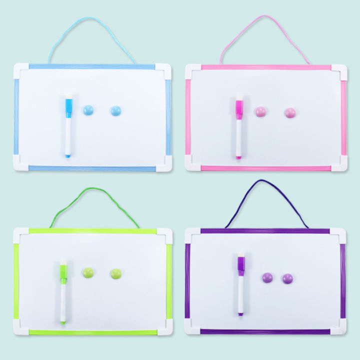Magnetic Kids Whiteboard Dry Wipe Board 4 Colors Frame Mini Drawing ...