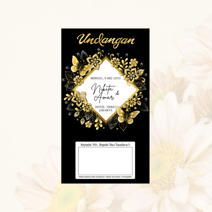 Blangko Undangan Kosong Pernikahan Erba Kartu BLANKO Simple 2209 (5 Lembar atau 100 Lembar ...