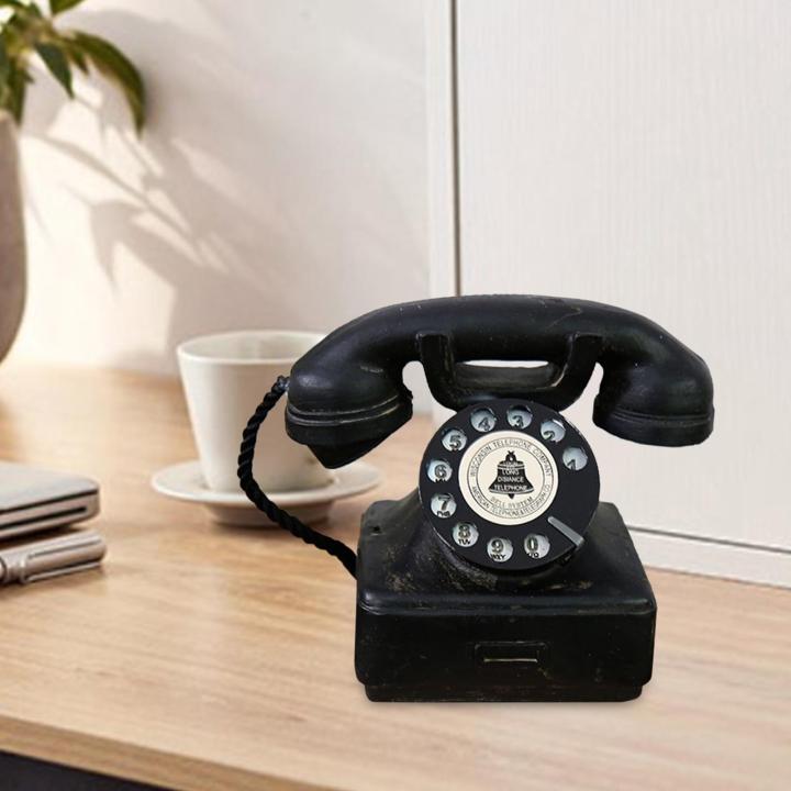 SUDDY Corded Telephone Rotary Dialing Telephone Statue Classic ...