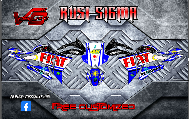 Decals, Sticker for Rusi Sigma 250 FIAT 005 | Lazada PH
