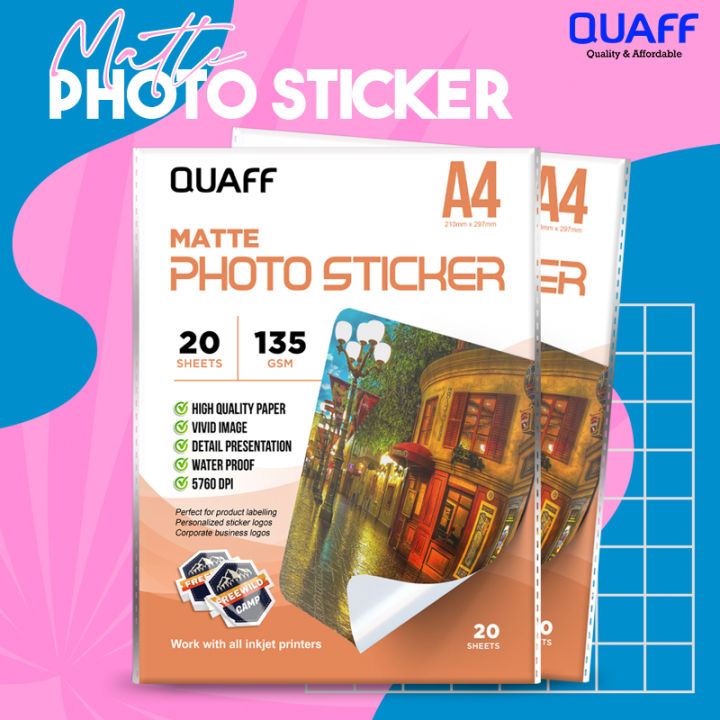 Easyprint QUAFF（Matte）Photo Sticker 135GSM A4（20sheets） | Lazada PH