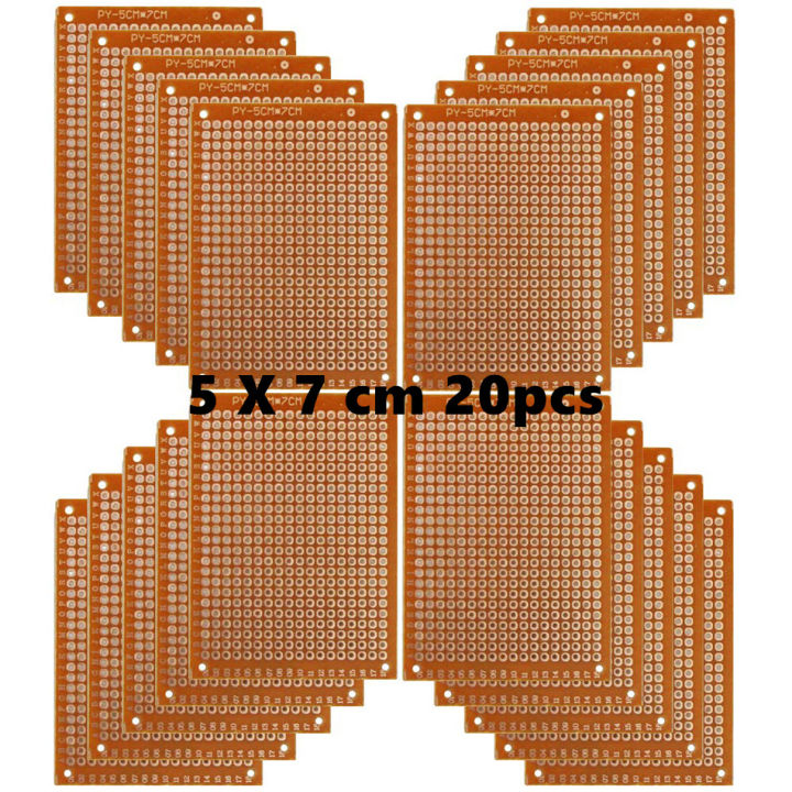 yingke Copper Perfboard 20 Pcs Paper Composite Pcb Boards 5 Cm X 7 Cm ...