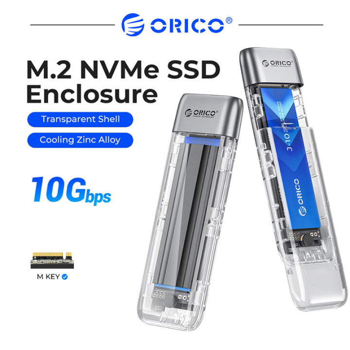 M.2 ORICO Mvme/ SATA SSD Enclosure NVMe อุปกรณ์โลหะผสมสังกะสีฟรี10Gbps ...