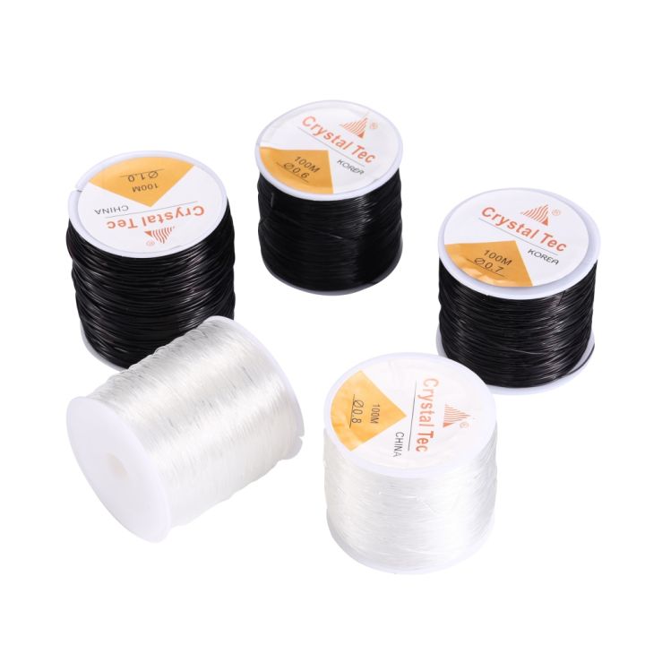0.5-1.0mm Elastic Cord Beading Thread Stretch String Necklace Bracelet ...