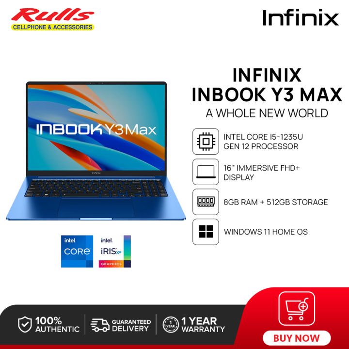 Infinix INBOOK Y3 Max Laptop | 8GB RAM + 512GB Storage | lntel Core i5 ...
