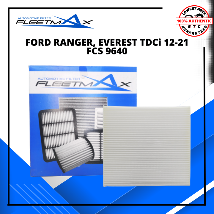 Fleetmax Cabin Filter for FORD RANGER, EVEREST TDCi 12-21 FCS 9640 ...