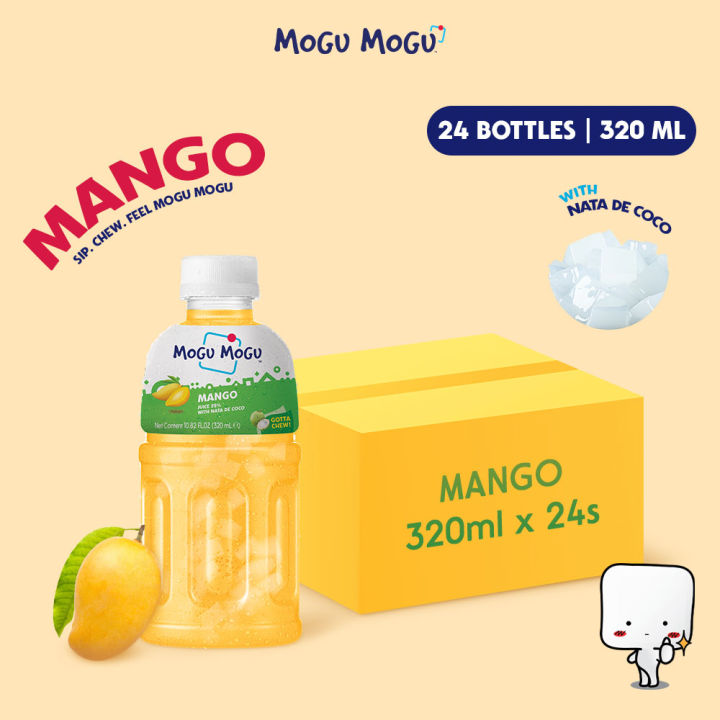 Mogu Mogu Mango Nata de Coco Juice Drink 320ml x 24 bottles | Lazada PH
