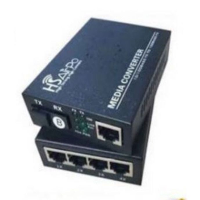 HSAirPo CM120 1 Fo 4 Lan Media Converter Fiber Optik 1Fo 4Lan HS AirPo ...