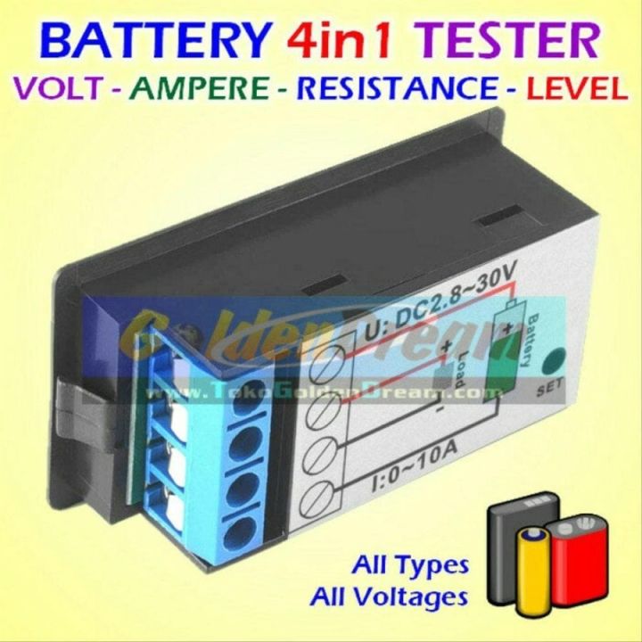 Panel Alat Ukur tegangan DC 4 in 1 BATTERY TESTER LITHIUM ION VOLT ...