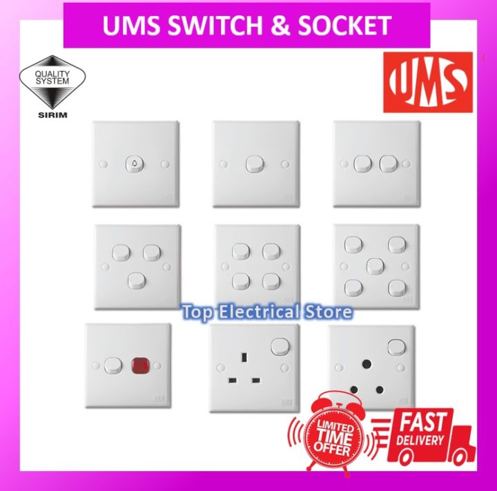 UMS 3 SERIES SWITCHES & SOCKETS (SIRIM APPROVED) SUIS SOCKET 1G 2G 3G ...