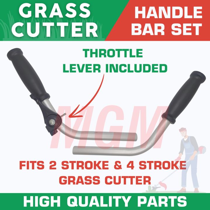Grass Cutter Handle Bar With Throttle Lever Fits 4 Stroke and 2 Stroke ...