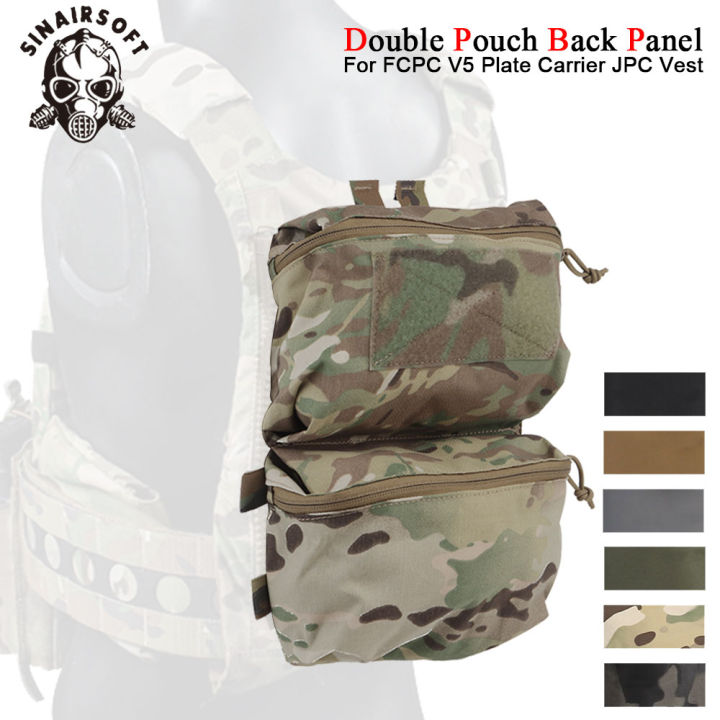 SINAIRSOFT FCPC V5 Back Panel Vest Double Pocket Outdoor Tactical Molle ...