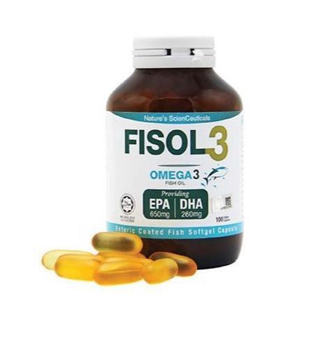 FISOL 3 OMEGA 3 ENTERIC COATED FISH SOFTGEL 30S / 100s / 100s+30s | Lazada
