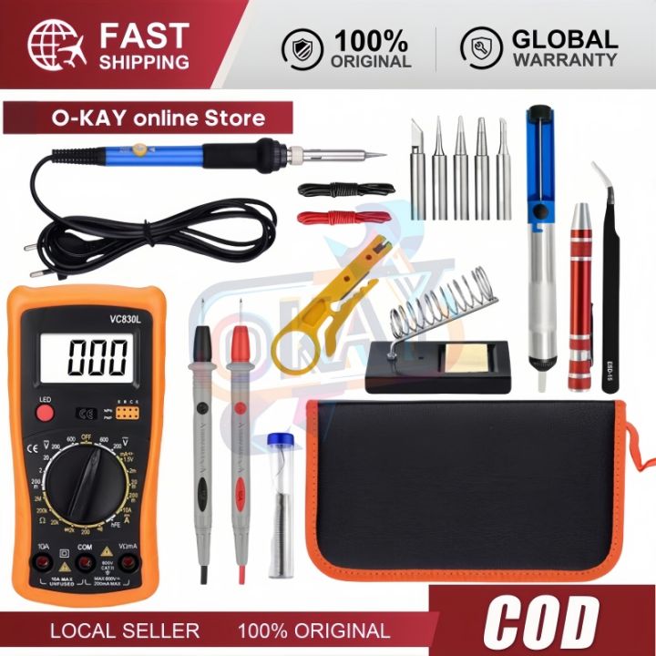 Multitester Digital Multimeter Digital Solder Listrik 60 Watt Set Paket ...
