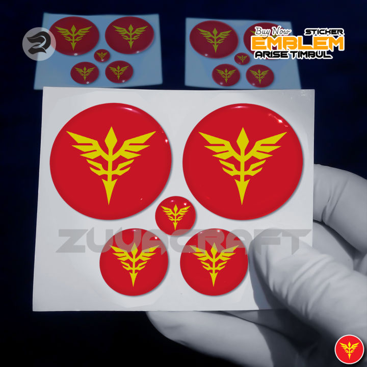 STIKER MOTOR TIMBUL EMBLEM LOGO GUNDAM ZEON YAMAHA AEROX NMAX LEXI ...