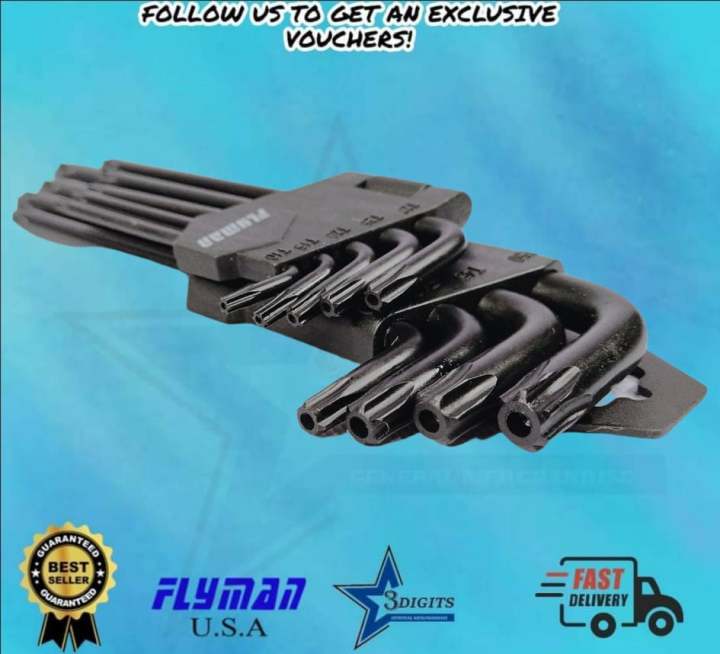 Flyman 9 Pcs. Allen Wrench Set (FLOWER KEYS) | Lazada PH