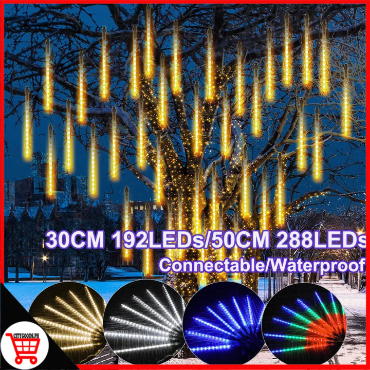 City Goods 20cm/30cm/50cm 8 Tube Meteor Shower Rain Light Tubes ...