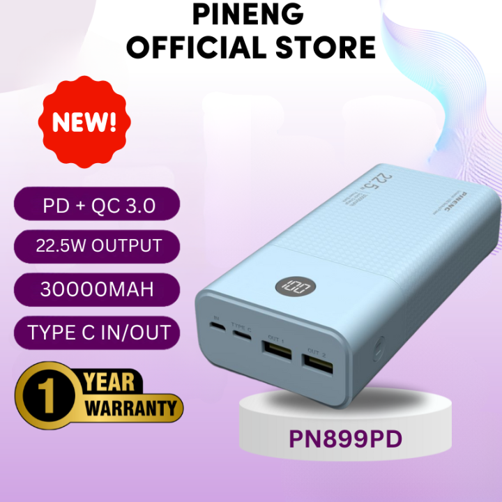 Pineng Powerbank Pn899PD 30000Mah Quick Charge 3.0 powerbank | Lazada
