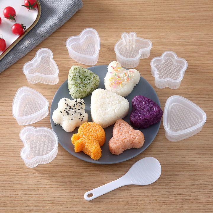Cute Cartoon DIY Sushi Bento Mould Japanese Onigiri Sushi Mold Non ...