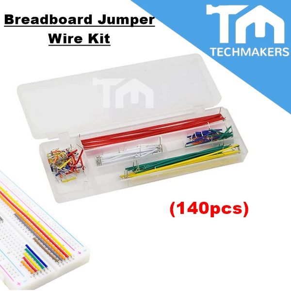 U-Shape Solderless Breadboard Jumper Wire Kit (140pcs) 22AWG Arduino ...