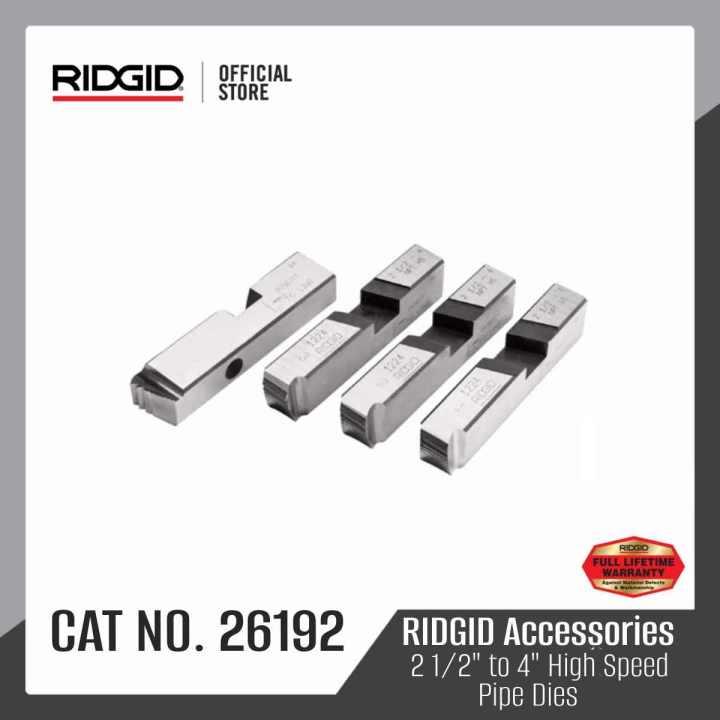 RIDGID 26192 High Speed Alloy Pipe Dies NPT 2-1/2 to 4 inches for ...